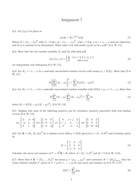 assignment 7 pdf covariance statistical analysis