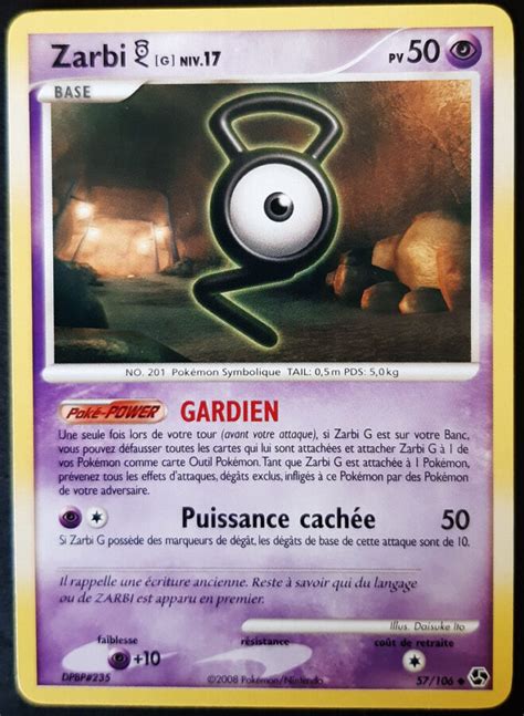 Zarbi G Diamant Et Perle Duels Au Sommet Carte Pokemon