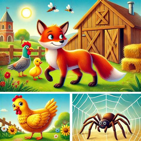 El Zorro el Pato la Gallina y la Araña Crea Cuentos Personalizados
