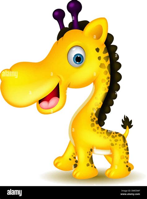 Cute Giraffe Cartoon Stock Vector Image Art Alamy