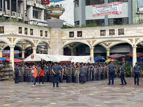 ABS CBN News On Twitter Police Preparations In Plaza Miranda Are