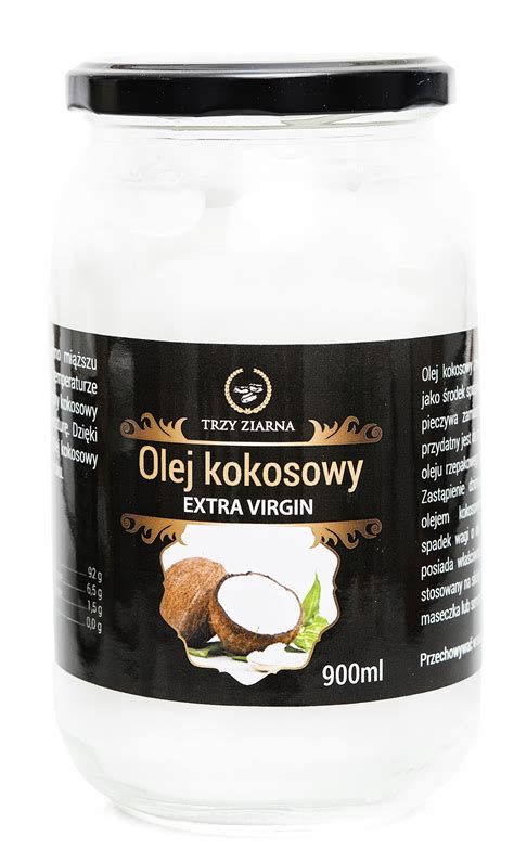 OLEJ KOKOSOWY 900ML NIERAFINOWANY EXTRA VIRGIN 8168718968 Allegro Pl
