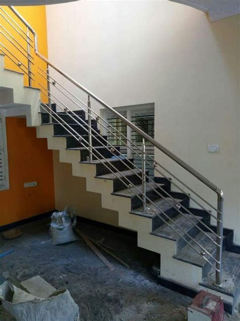 Silver Stairs Stainless Steel 304 Staircase Railing For Home Office