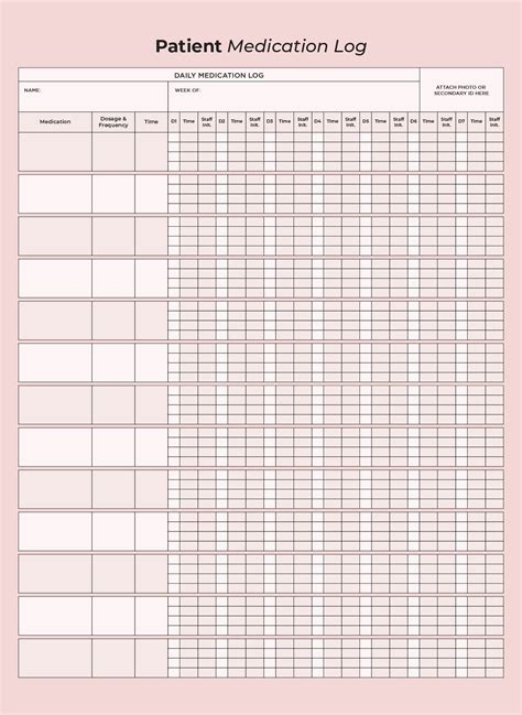 Printable Medication List Printablee Medication Log Medication