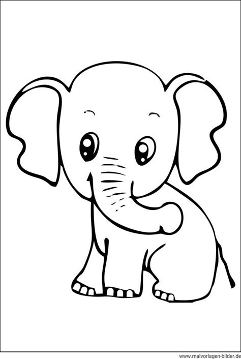 Elefant Malvorlage F R Kleine Kinder