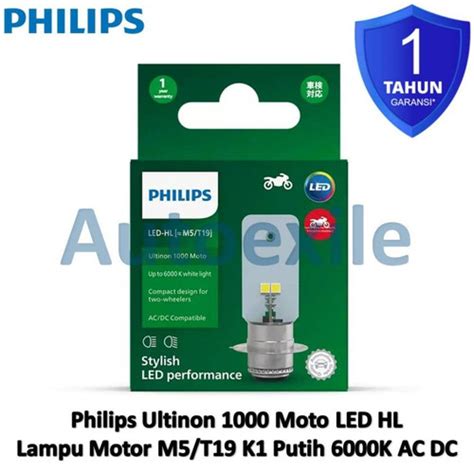 Jual Philips Ultinon Essential Moto LED M5 H6 Kaki1 Putih Lampu Motor