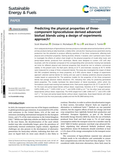 PDF Predicting The Physical Properties Of Three Component
