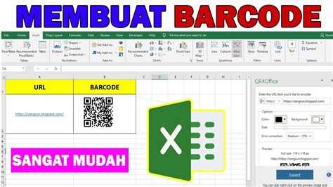 Cara Membuat Barcode Di Excel Gratis Dan Mudah YouTube