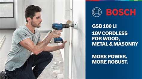 Bosch GSB 180 LI Professional Cordless Combi For Brick Wall Metal