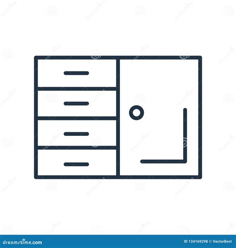 Vector Del Icono Del Gabinete Aislado En El Fondo Blanco Muestra Del