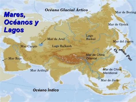 Mares más importantes de Asia y su ubicación