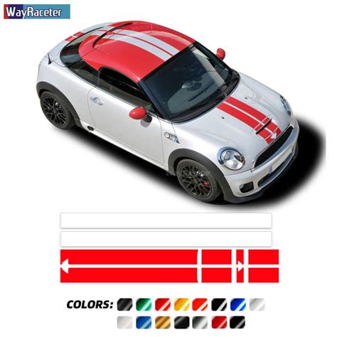 Car Hood Bonnet Stripe Sticker Engine Cover Roof Trunk Decal For MINI