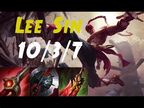 Lee Sin Vs Shyvana JUNGLE KDA 10 3 7 Challenger Patch 10 12 YouTube