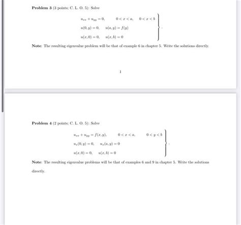 solved solve problem 3 and 4 so that the eignvalue is given