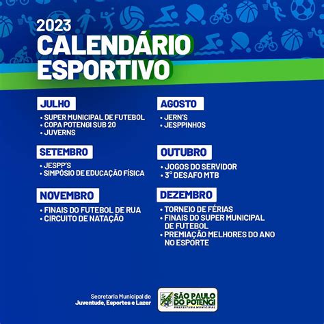 Calendário esportivo