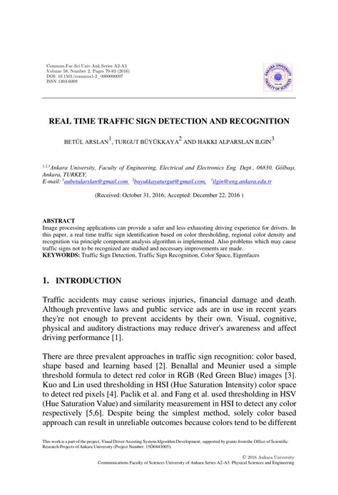 pdf real time traffic sign detection and recognition