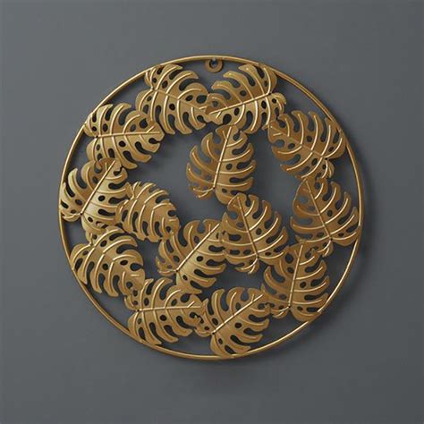 Metal Wall Decor Golden Ginkgo Leaf Wall Hanging Decor Golden Metal