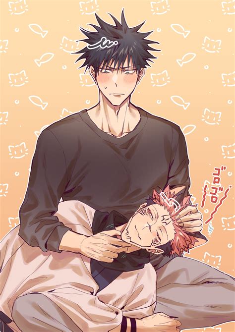 Fushiguro Megumi And Ryoumen Sukuna Jujutsu Kaisen Drawn By