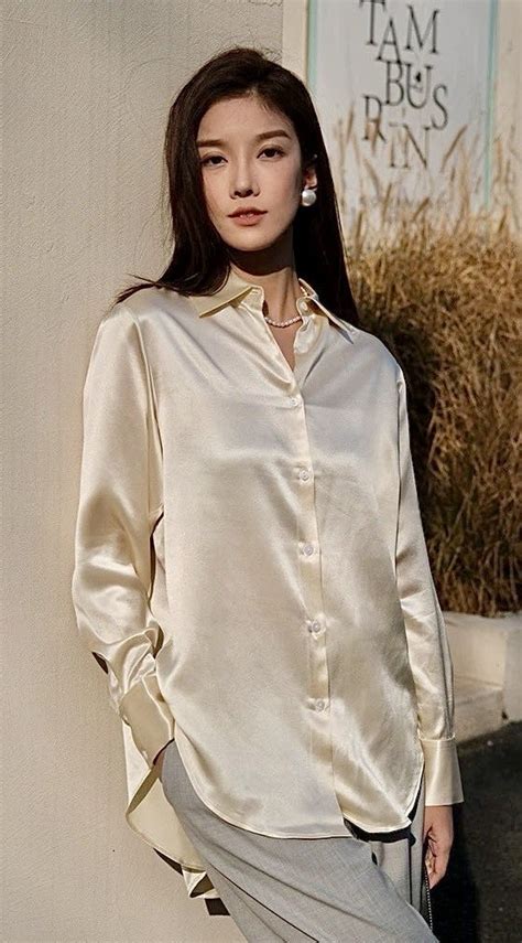Image Tagged With Silk Blouse Satin Blouse Satin On Tumblr