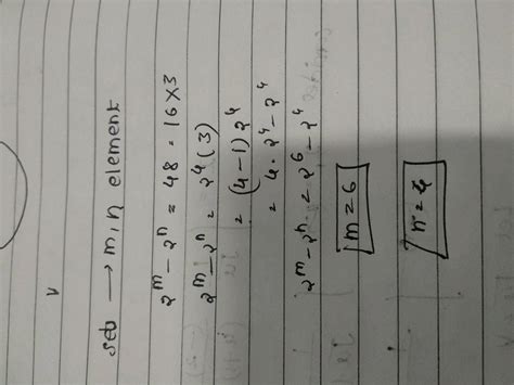 two finite sets have m and n elements the number of elements in the power set of the first set