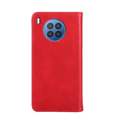 For Huawei Nova 8i Non Magnetic Retro Texture Leather Phone Case Red