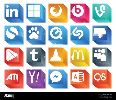 Social Media Icon Pack Including Mcdonalds Media Quicktime Vlc