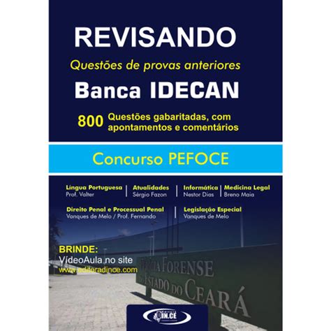 Apostila Revisando Quest Es De Provas Anteriores Banca Idecan Pefoce
