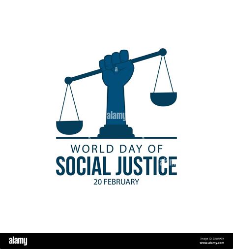 Journée mondiale de la justice sociale le 20 février image vectorielle