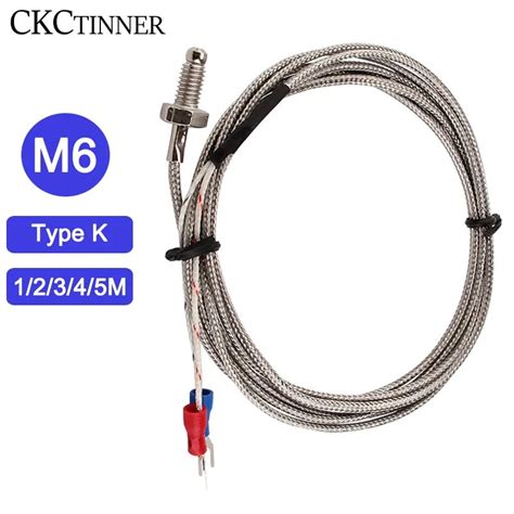 Capteur De Temp Rature Sonde Filetage Thermocouple M6 Type Vis K Contr
