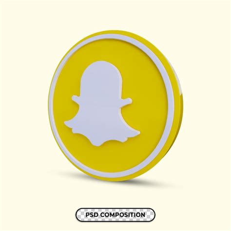 Premium PSD 3d Illustration Snapchat Logo Isolated