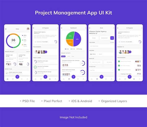 Premium Psd Project Management App Ui Kit