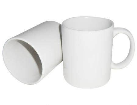 Caneca Branca Lisa Porcelana Sublimação 325ml 12 unidades mecolour