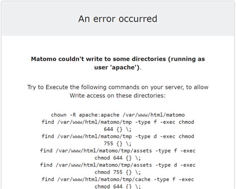 How To Fix The Error Matomo Is Unable To Write To Some Directories