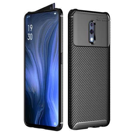 Olixar Oppo Reno 5G Carbon Fibre Case Black