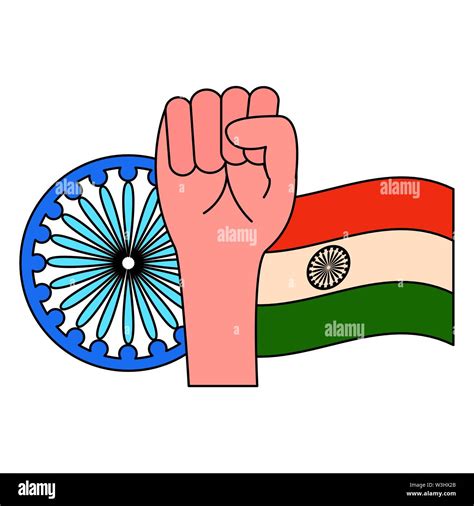 Indian Flag With Map And Ashoka Chakra Stock Vector Image Art Alamy
