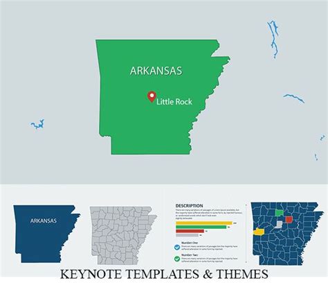 US States Map Keynote Maps Of Arkansas Template Map Of Arkansas