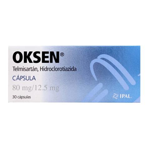 Oksen 80 mg 12 5 mg 30 cápsulas Walmart
