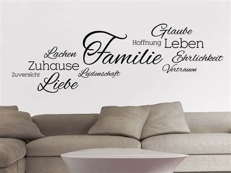 Wandtattoo Wortwolke Familie Bei Homesticker De