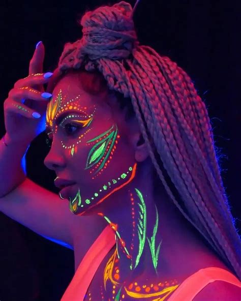 Uv Makeup Face Art Makeup Neon Makeup Glowing Makeup Bold Makeup