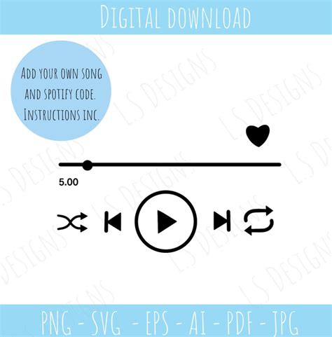 Spotify SVG Music Player SVG Audio Control Svg DIY Etsy