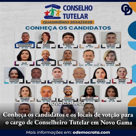 Conhe A Os Candidatos E Os Locais De Vot O Para O Cargo De Conselheiro