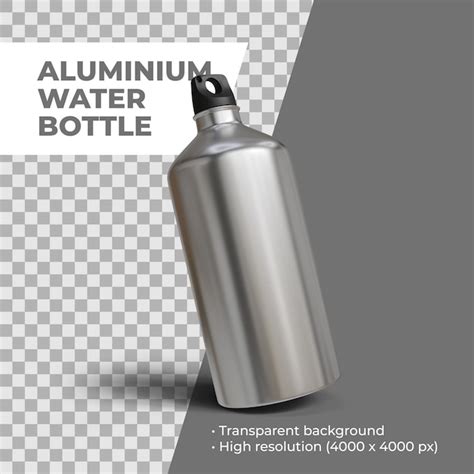 Premium PSD Aluminium Water Bottle Mockup