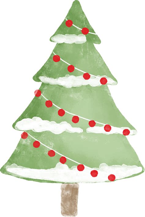 Arbre De No L Aquarelle Pour La D Coration Png