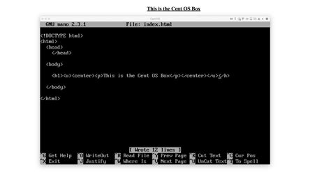Centos And Nano Editor Jacks Tech Corner