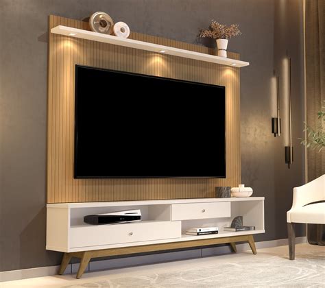 Estante Home para Tv até 75 Polegadas 2 Gavetas Ripado LED 5232