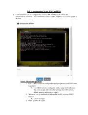 Lab 3 Docx Lab 3 Implementing Secure DHCP And DNS 1 Client Machines