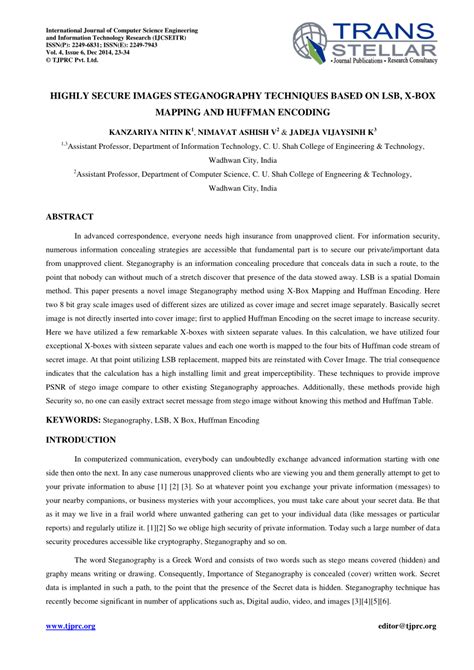 pdf highly secure images steganography techniques based on lsb x box mapping and huffman encoding