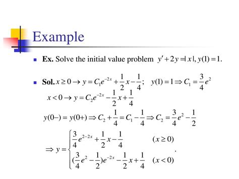 Ppt First Order Linear Equations Powerpoint Presentation Free