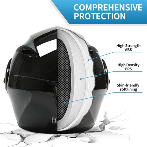 Casco Modular Bluetooth Para Motocicleta Aprobado Por DOT Doble
