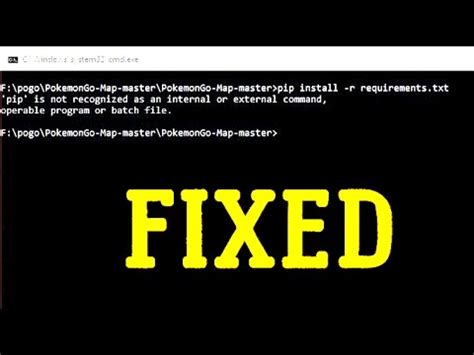 FIXED Pip Is Not Recognized As An Internal Or External Command